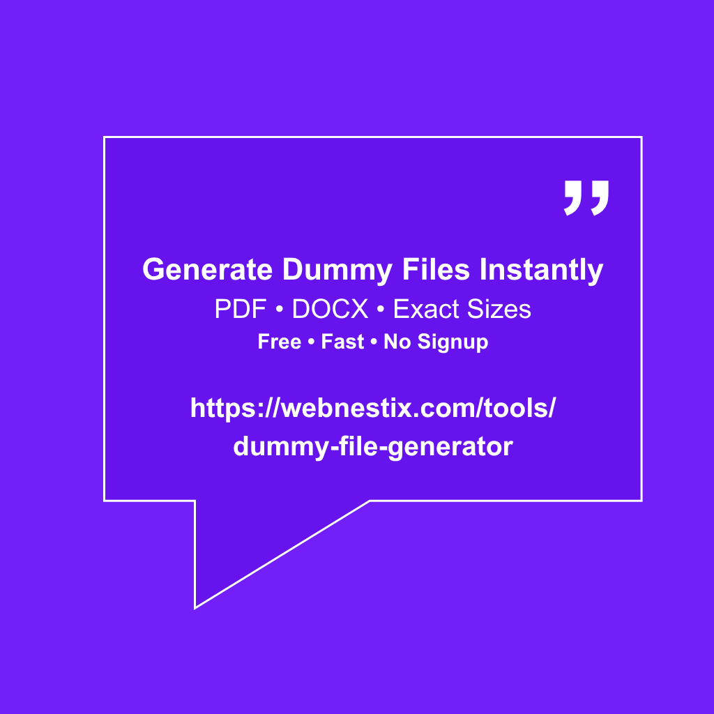 Dummy PDF & Word File Generator - Download Test Files
